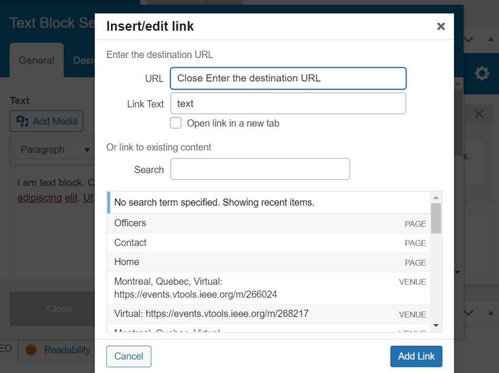 Editing Pages/Posts – IEEE Entity Web Hosting Knowledgebase