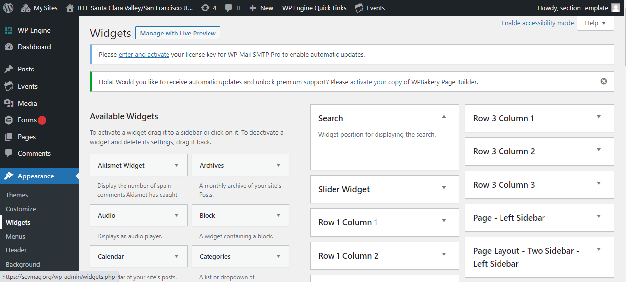Updating Widgets – IEEE Entity Web Hosting Knowledgebase