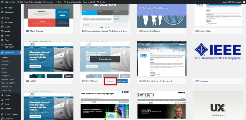 IEEE PES (Official) Theme – IEEE Entity Web Hosting Knowledgebase