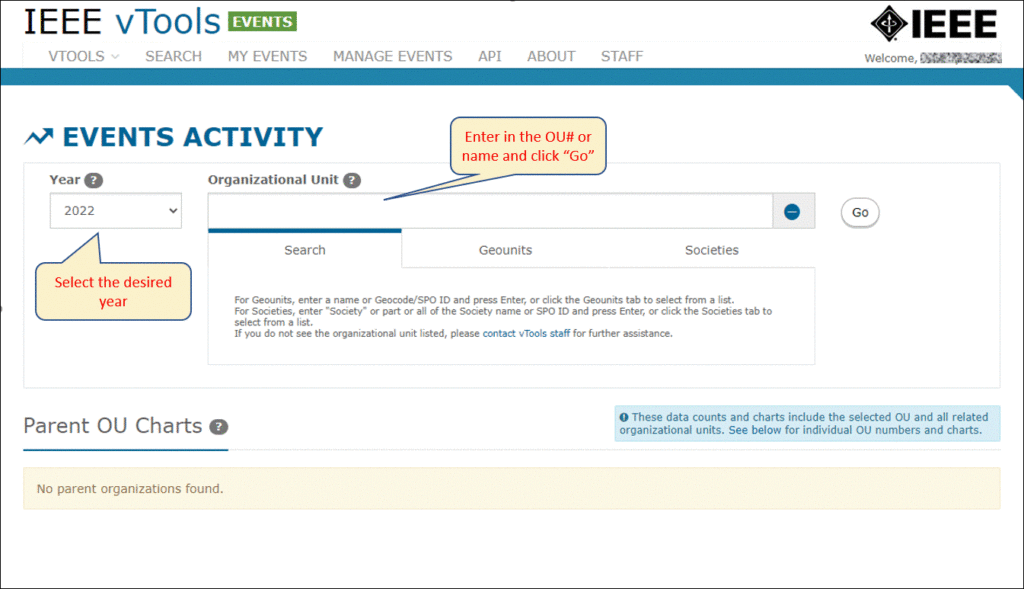 Events Activity Dashboard – IEEE vTools Knowledgebase