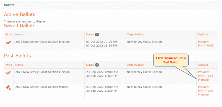 Viewing Election Results – IEEE vTools Knowledgebase