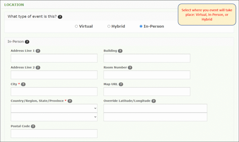 Creating an Event – IEEE vTools Knowledgebase