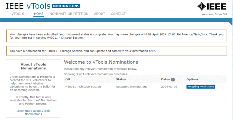 Nominations Process Instructions – Full Process – IEEE vTools Knowledgebase