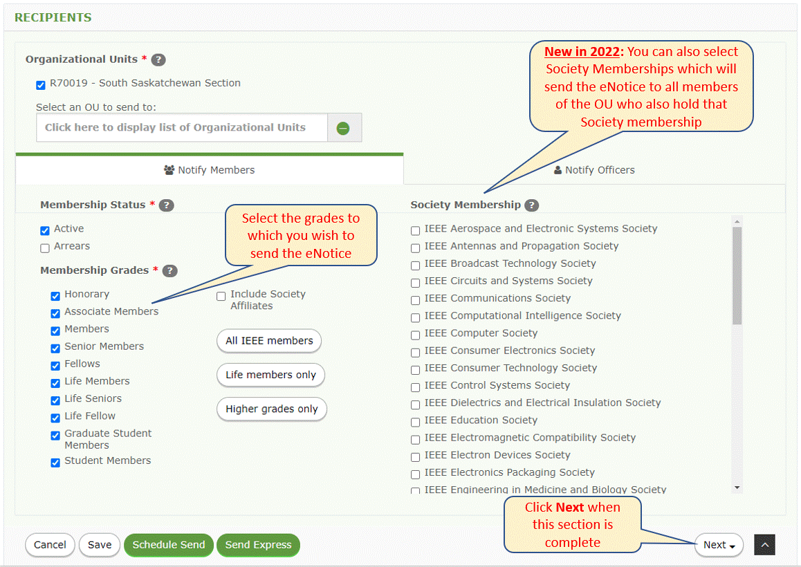 Creating an eNotice – IEEE vTools Knowledgebase