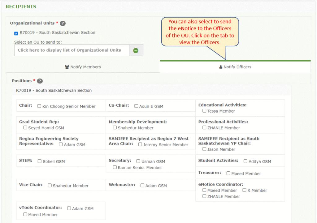 Creating an eNotice – IEEE vTools Knowledgebase