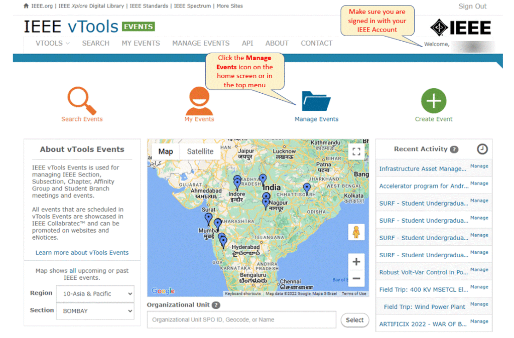 File a report for a past event already in the system – IEEE vTools ...