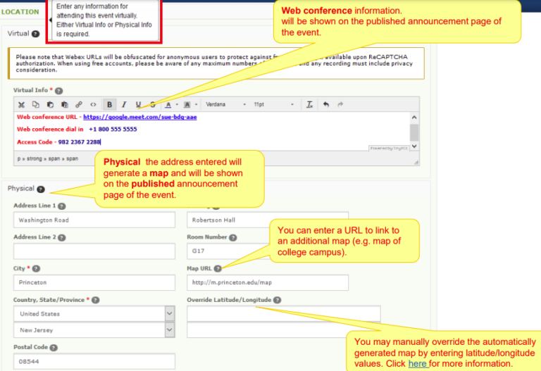 Creating an Event – IEEE vTools Knowledgebase