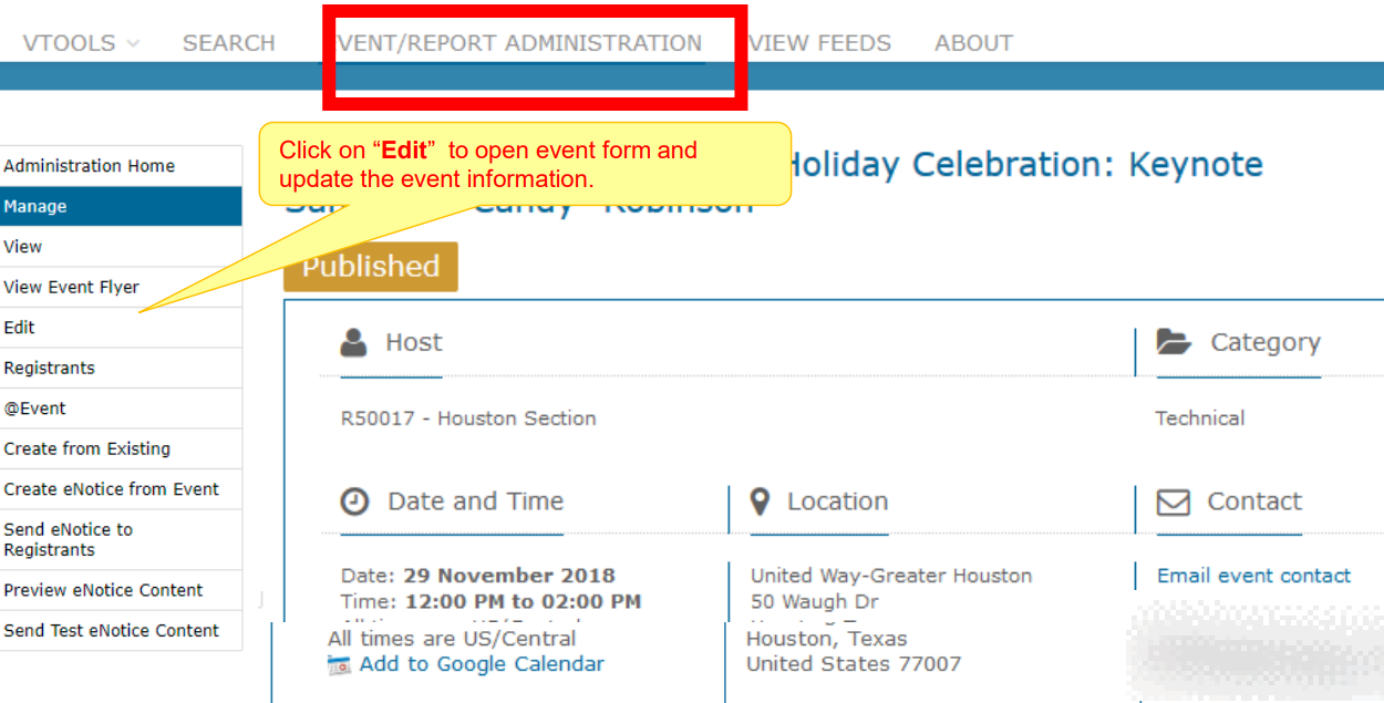Managing Events Ieee Vtools Knowledgebase