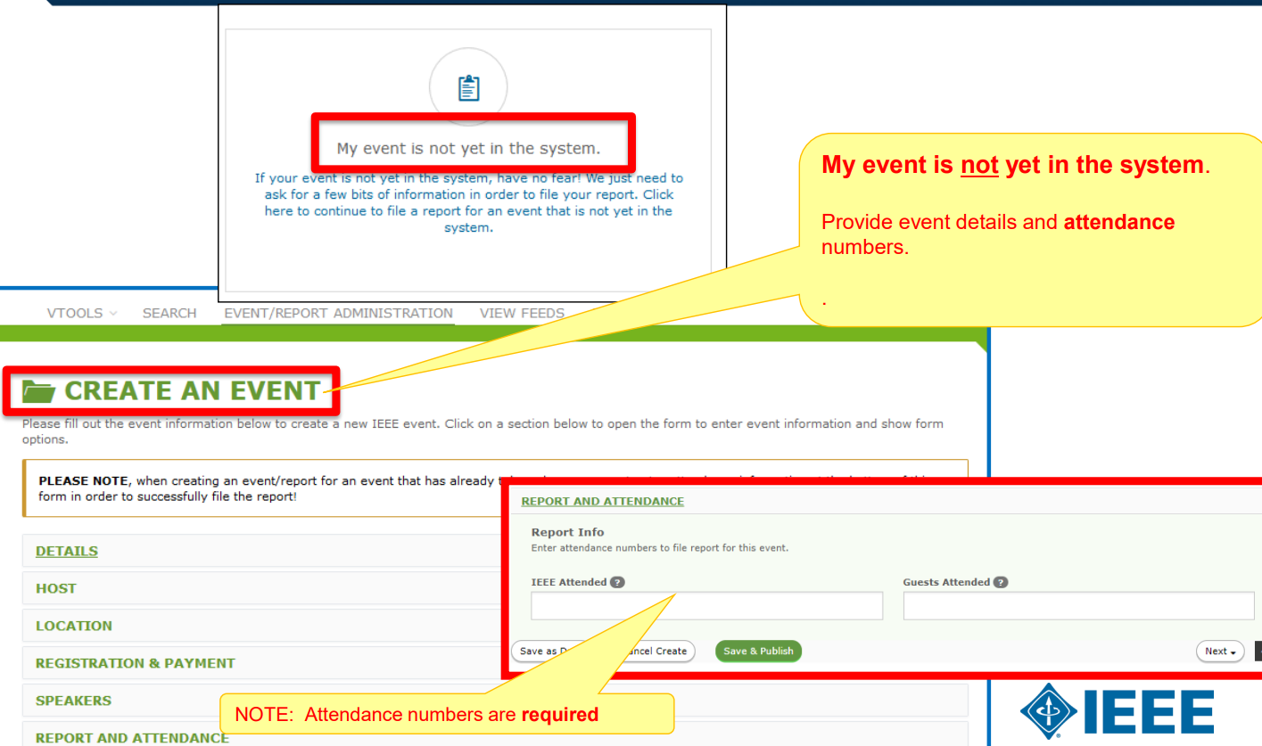 Managing Events – IEEE vTools Knowledgebase
