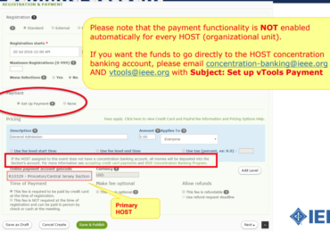 Creating an Event – IEEE vTools Knowledgebase
