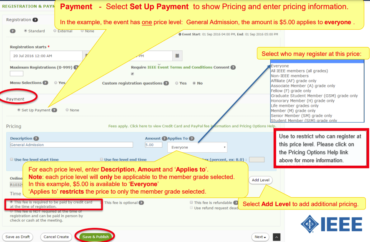 Creating an Event – IEEE vTools Knowledgebase