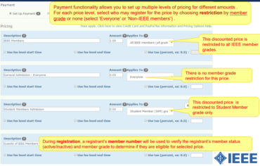 Creating an Event – IEEE vTools Knowledgebase