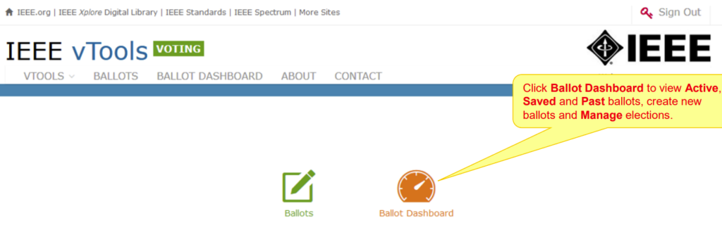Creating a New Ballot – IEEE vTools Knowledgebase